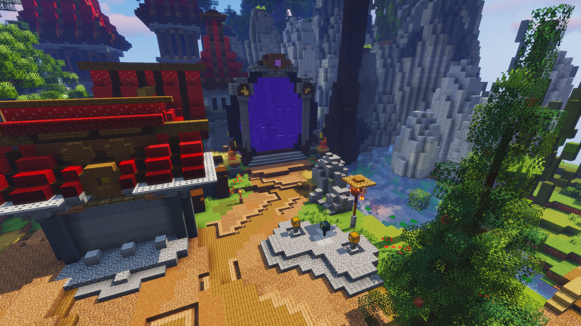 Factions/Survival Spawn - Red Medieval - 200x200 | Chunkfactory